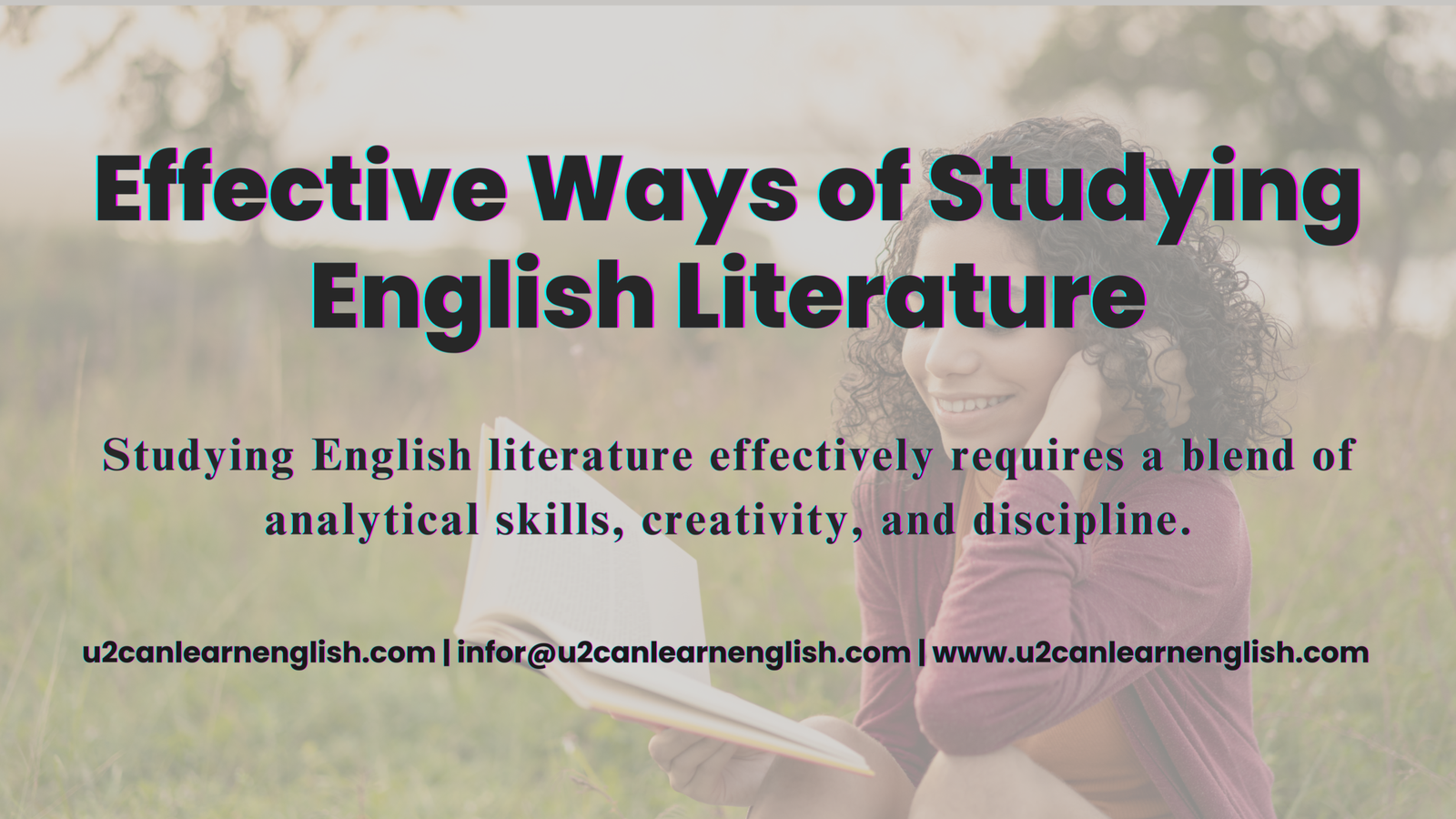 Effective Ways of Studying English Literature – U2Can Learn English